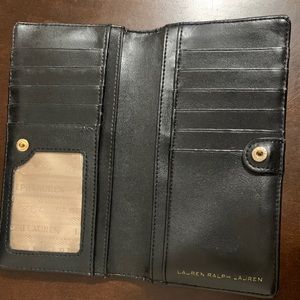 Lauren Ralph Lauren | Bags | Edgy Ralph Lauren Black Leather Wallet ...